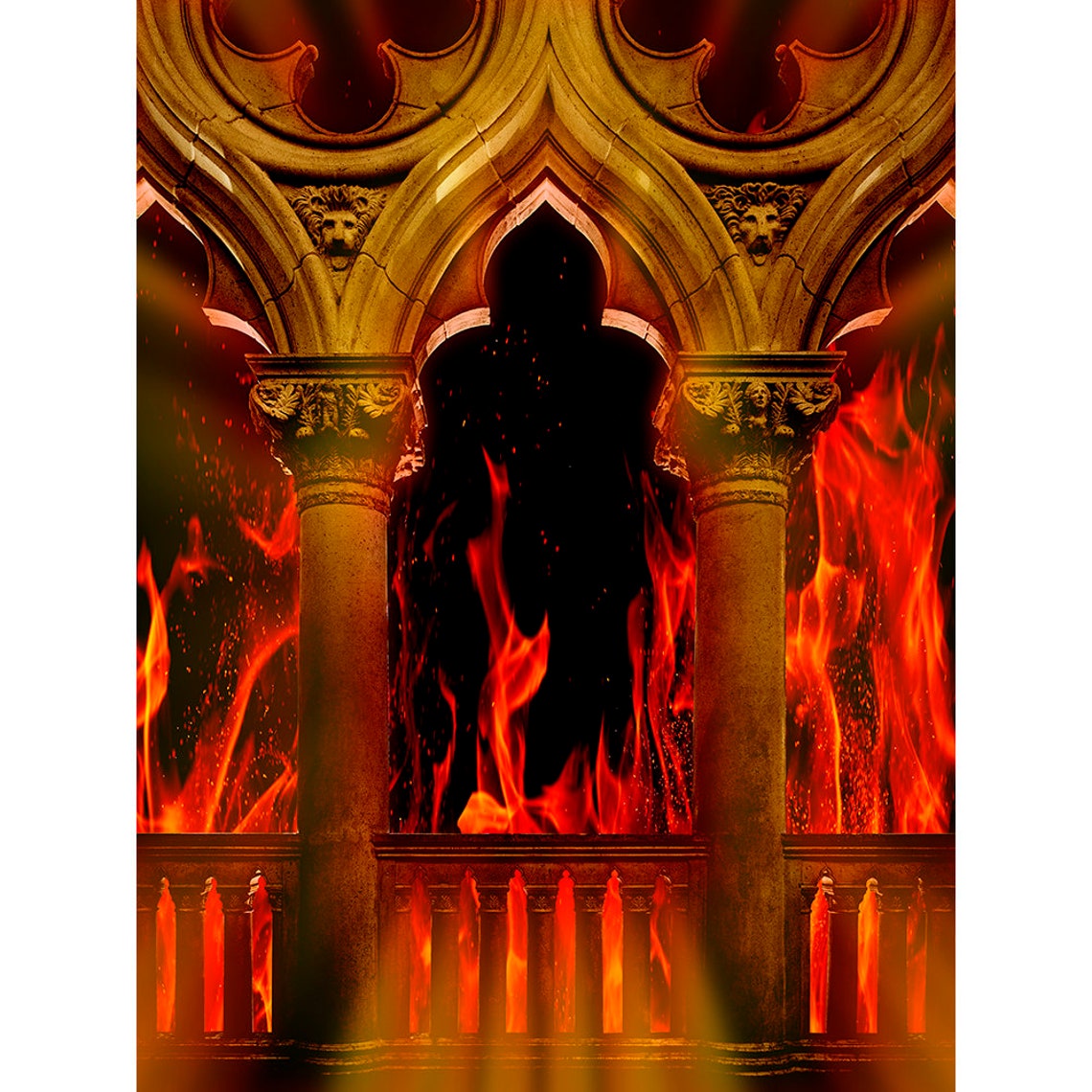 Flame Dante's Inferno Fire Backdrop Heat Red Hot - Etsy