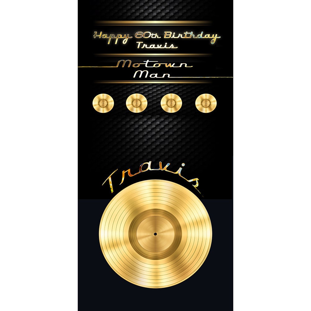 Motown Birthday Backdrop Banner Man's Soul Banner and | Etsy