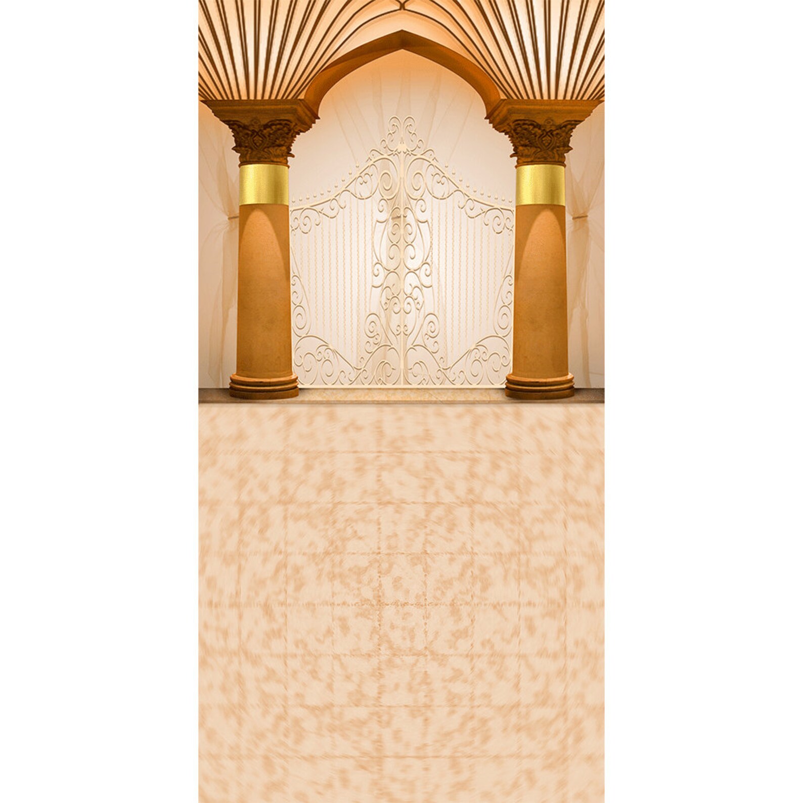 Formal Fabric Backdrop, Ball Party Decor With Marble Floor, Photo ...