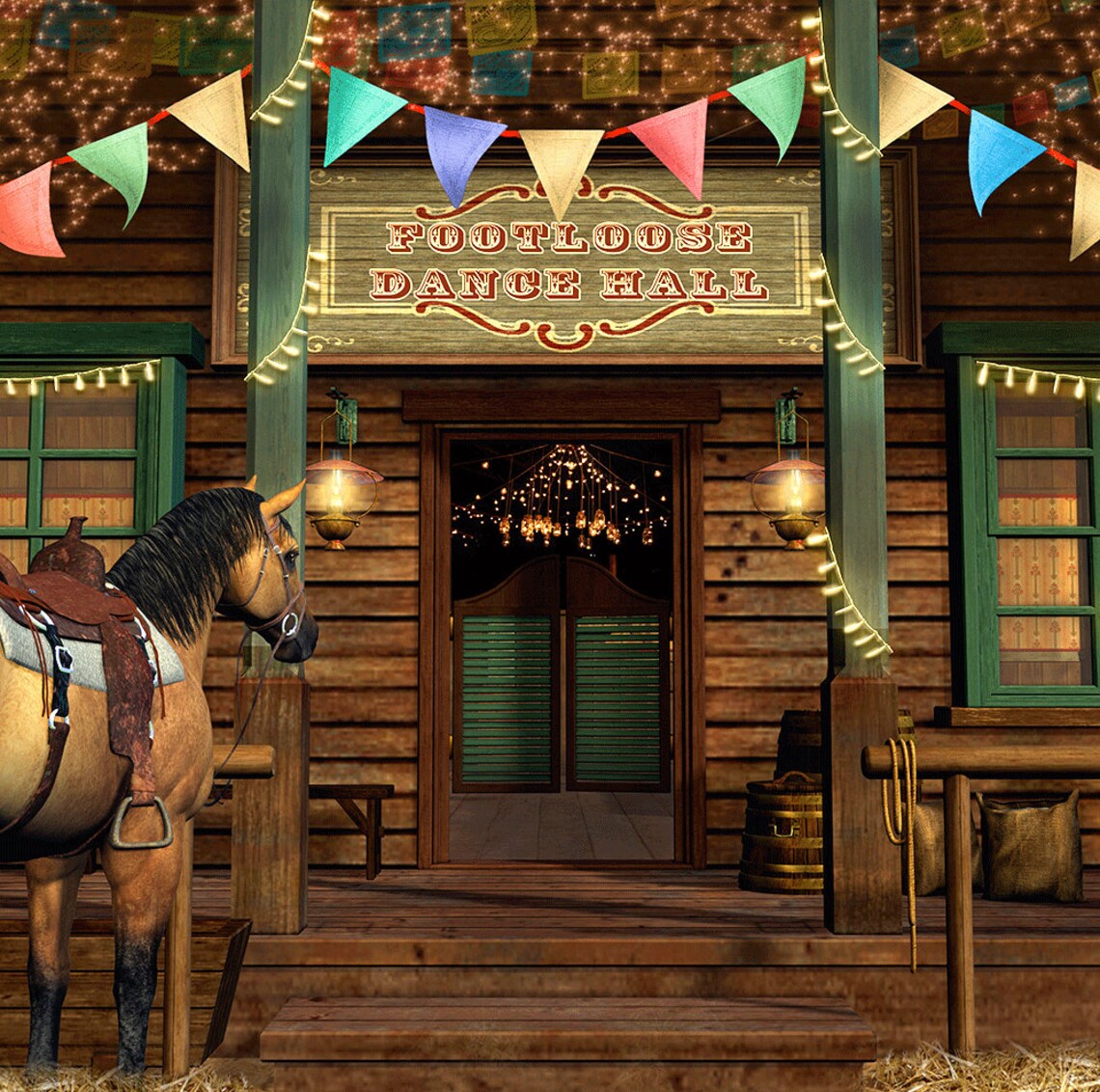 Western Dance Hall Photo Backdrop, Country Music, Homecoming - Etsy