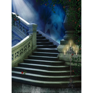 Phantom of the Opera Backdrop, Masquerade Ball Backdrop, Staircase ...
