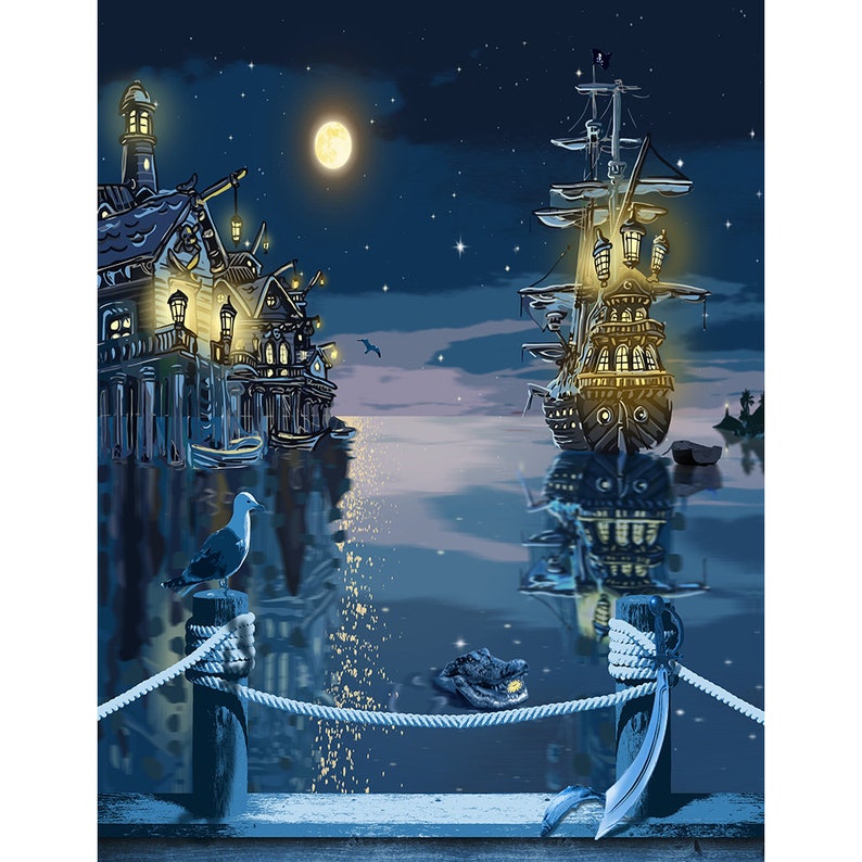 Peter Pan Backdrop Neverland Birthday Party Photo Backdrop | Etsy