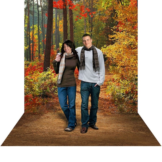 Autumn Fall Woods Outdoor Backdrop Path Trail Forest | Etsy