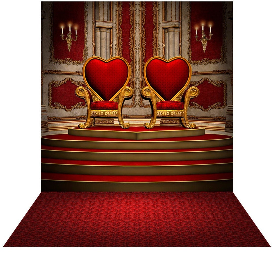Throne of Hearts, Royal Court Backdrop, Photo Backdrop for King and ...