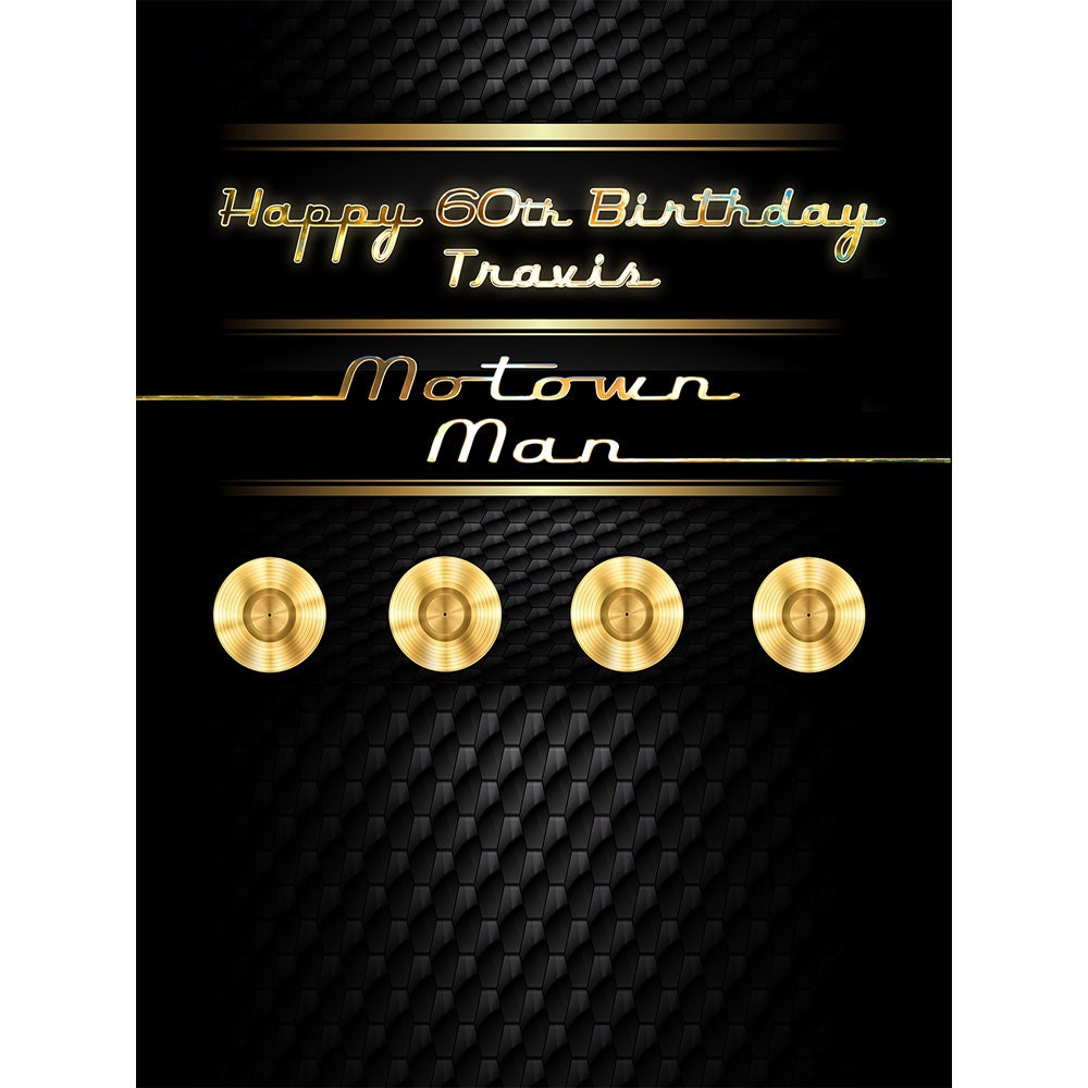 Motown Birthday Backdrop Banner Man's Soul Banner and | Etsy
