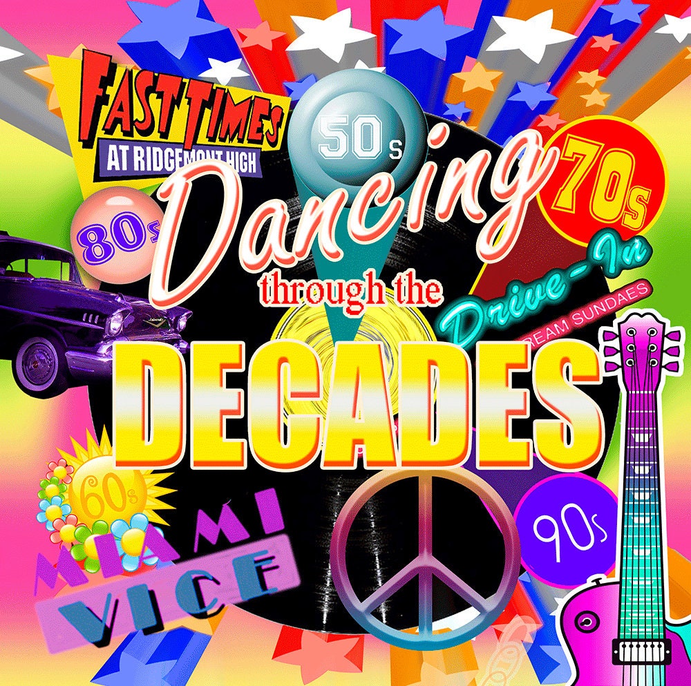 Dance Contest or Party Backdrop Music Through the Decades for - Etsy UK