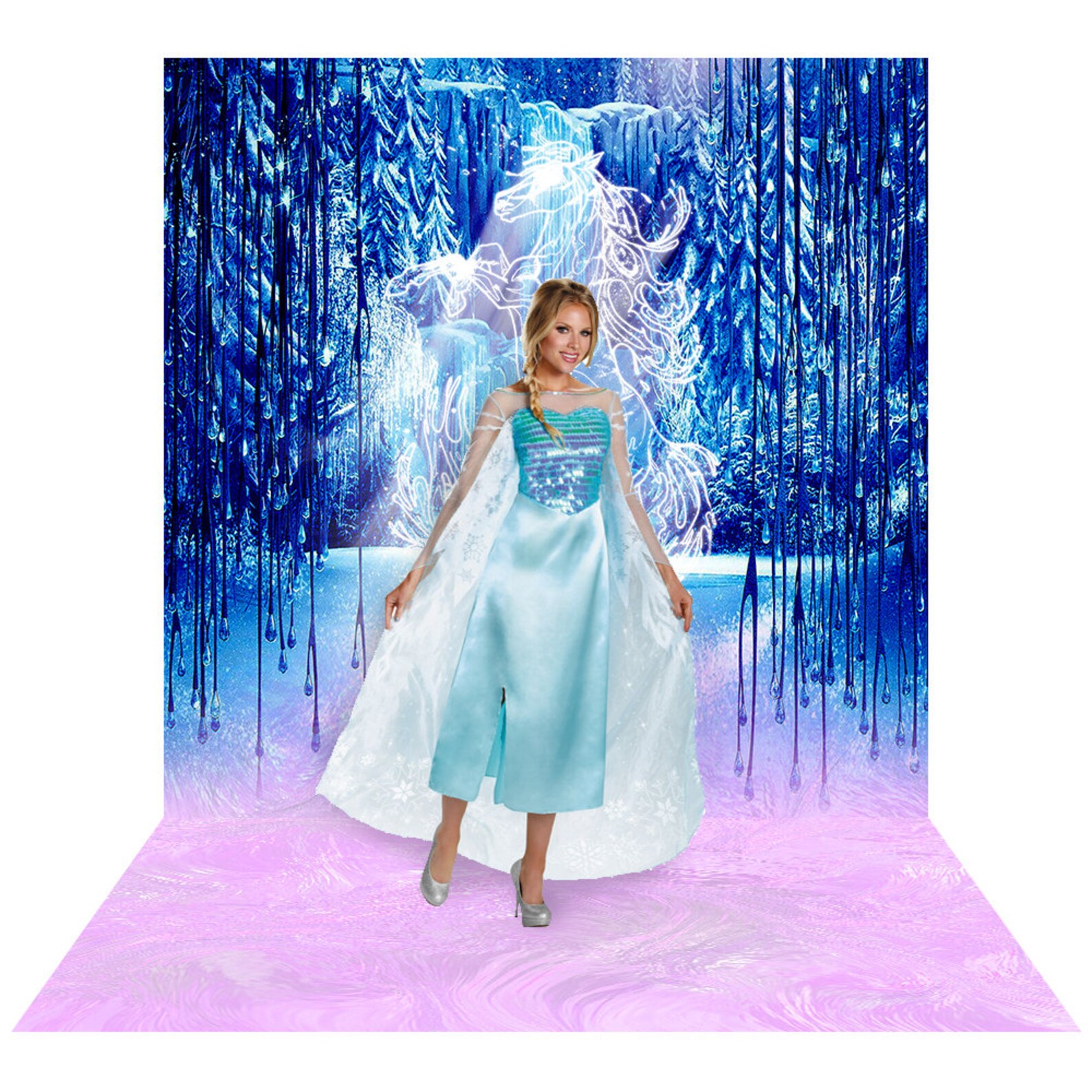 Frozen Backdrop Frozen Ice Palace Theme Anna and Elsa - Etsy