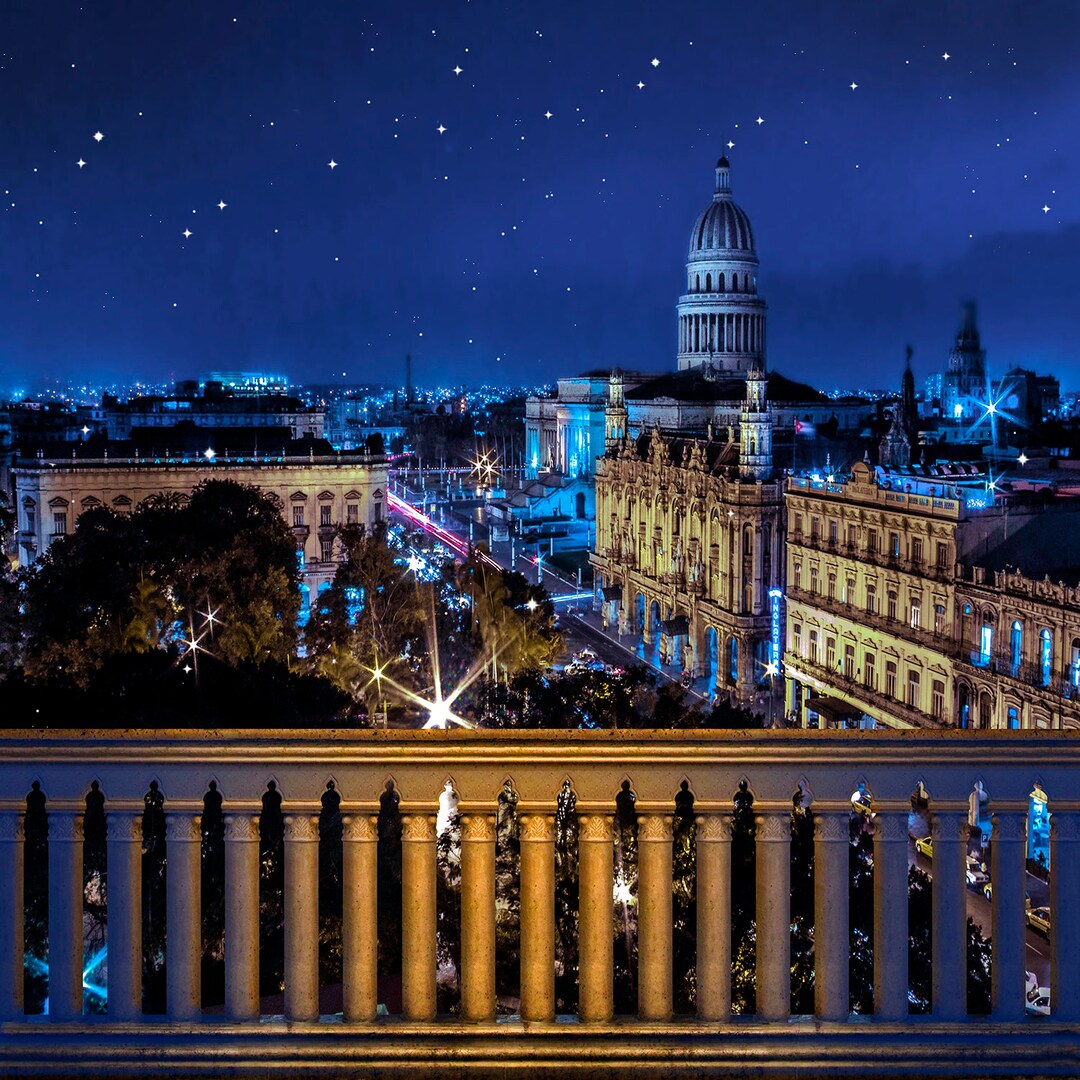 Havana Themed Backdrop, 10ft X 10ft Cuban Photo Backdrop, City Skyline ...