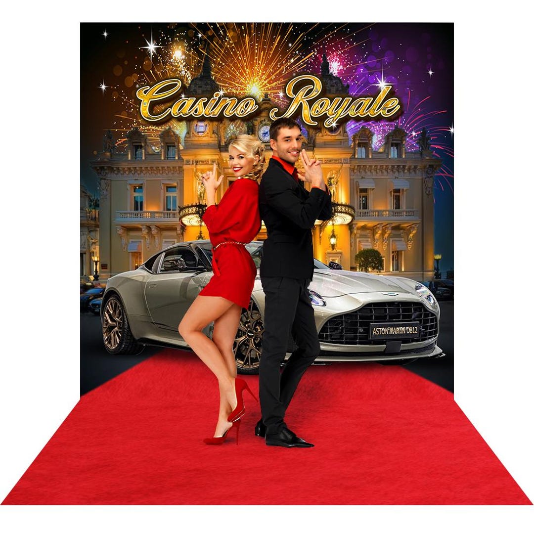 The Casino Royale 007 Backdrop, James Bond Photo Backdrop, Red Carpet ...