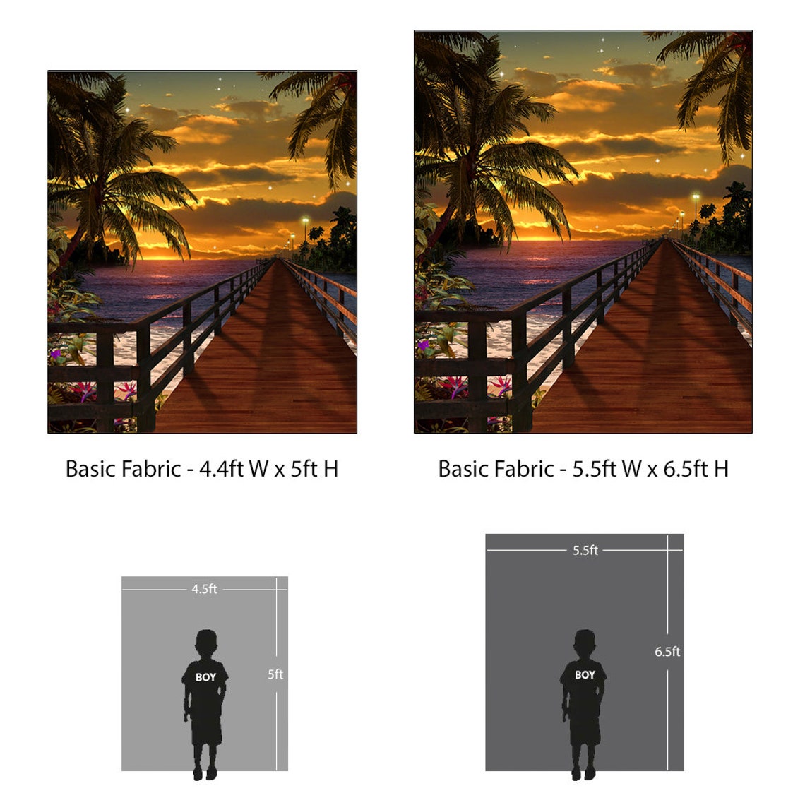 Tropical Sunset Beach Boardwalk Photo Backdrop Homecoming - Etsy