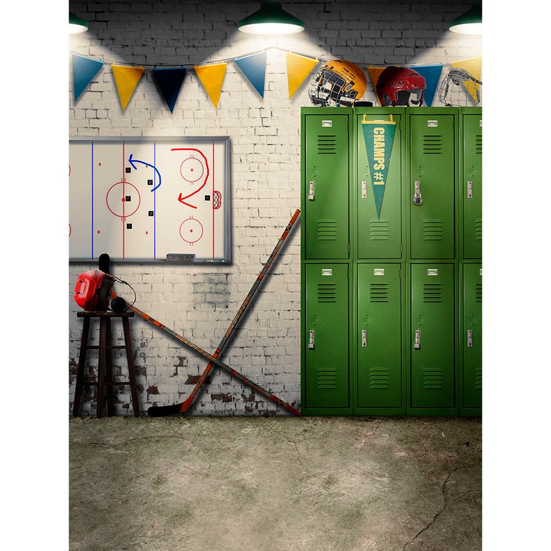Ice Hockey Locker Room Backdrop, Sports Photography Background - Etsy