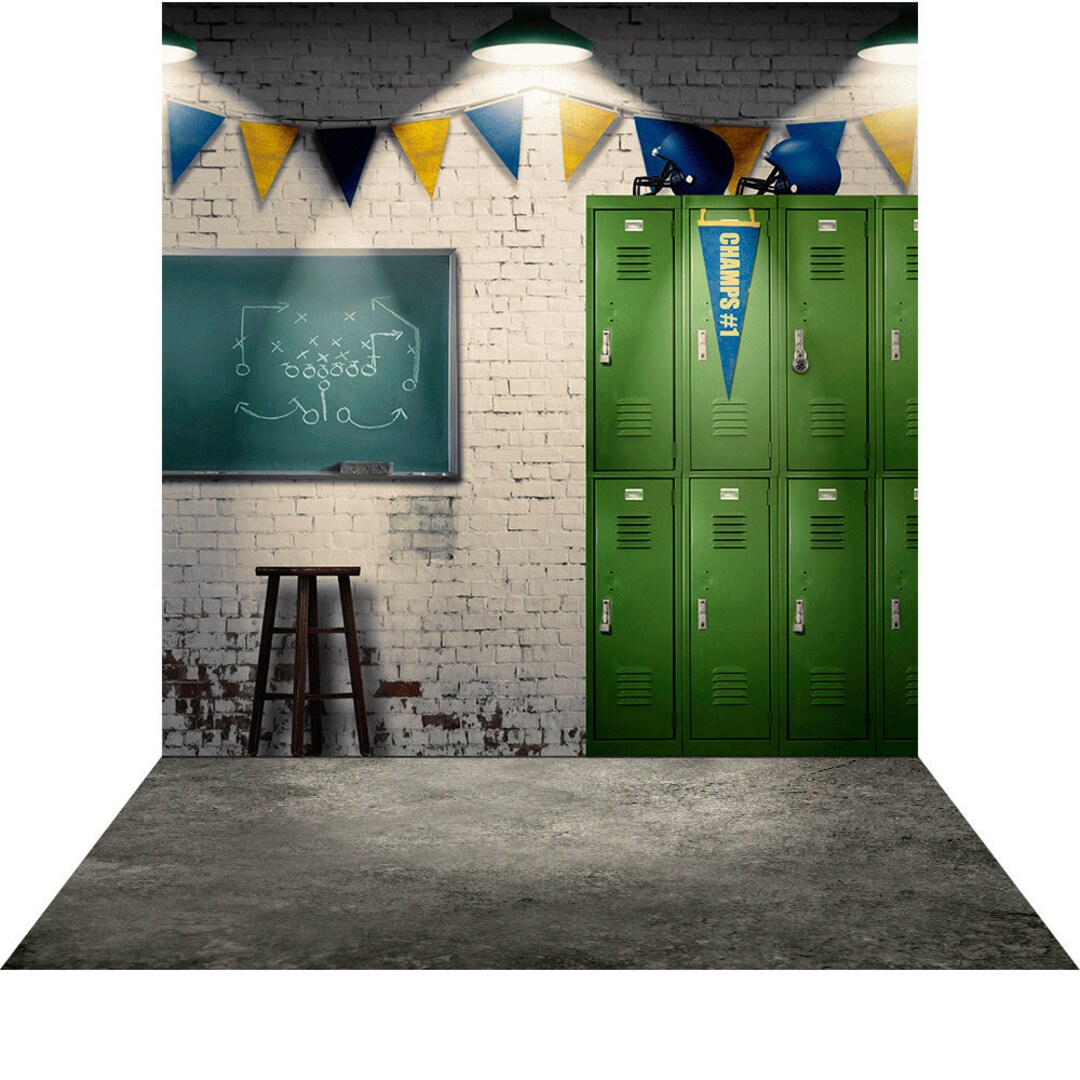 Locker Room, Sports Photography Backdrop, High School Team Pictures ...
