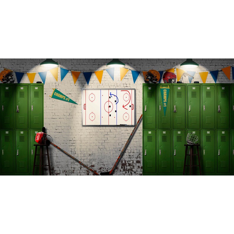 Ice Hockey Locker Room Backdrop, Sports Photography Background - Etsy
