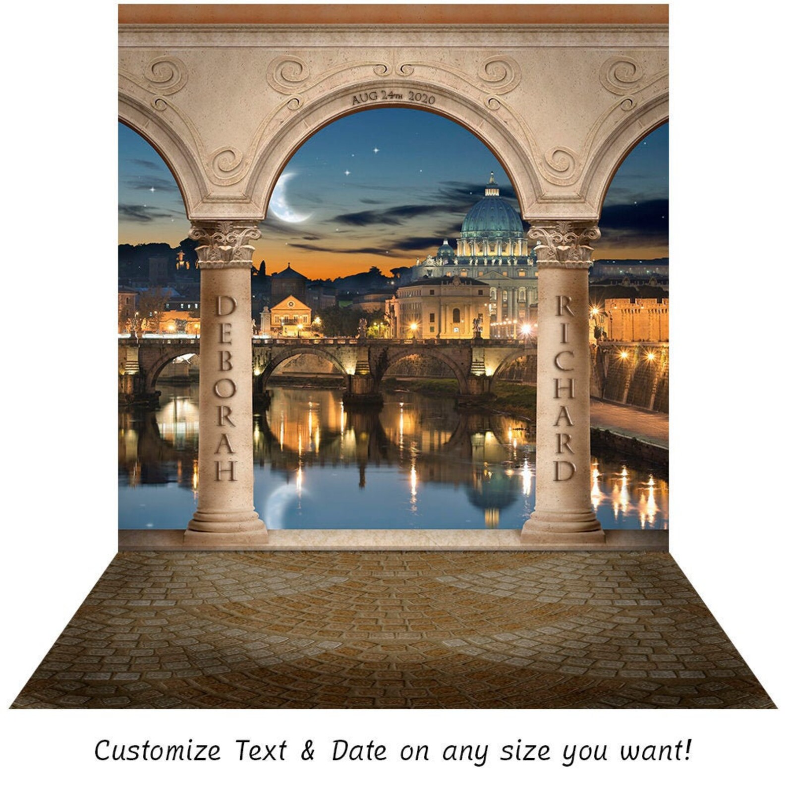 Italian Arch Photo Backdrop, Destination Fabric Background - Etsy