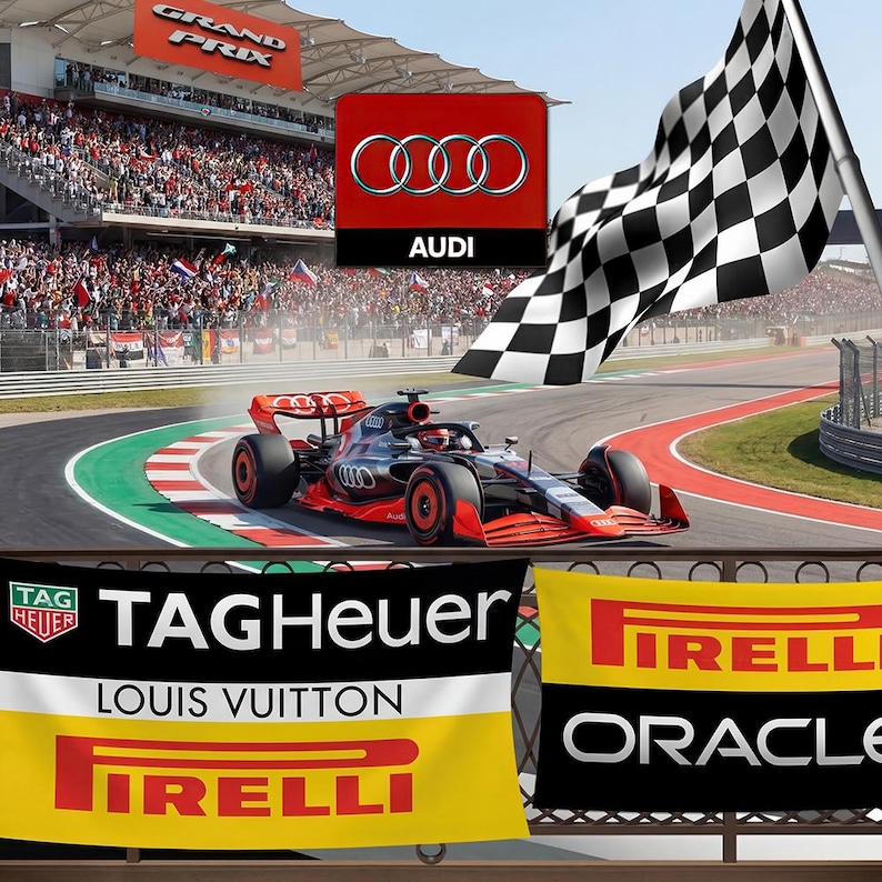 Formula 1 Backdrops, Choose Your Team, Grand Prix Racing Fabric Party ...