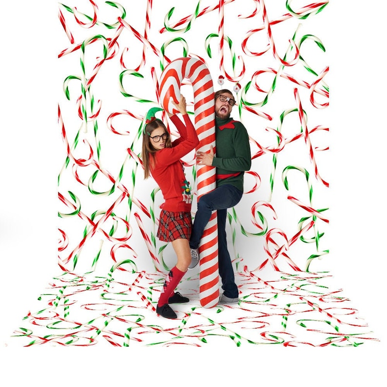Candy Cane Holiday Party Decor Photo Backdrop Peppermint - Etsy