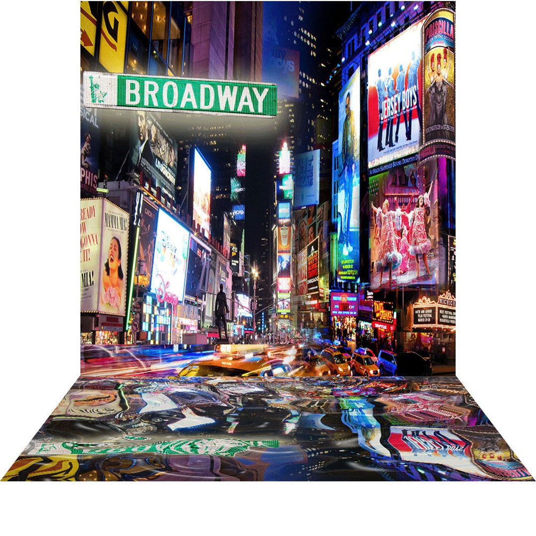 Broadway Backdrop, Theater, Vaudeville Birthday Photo Backdrop, New ...