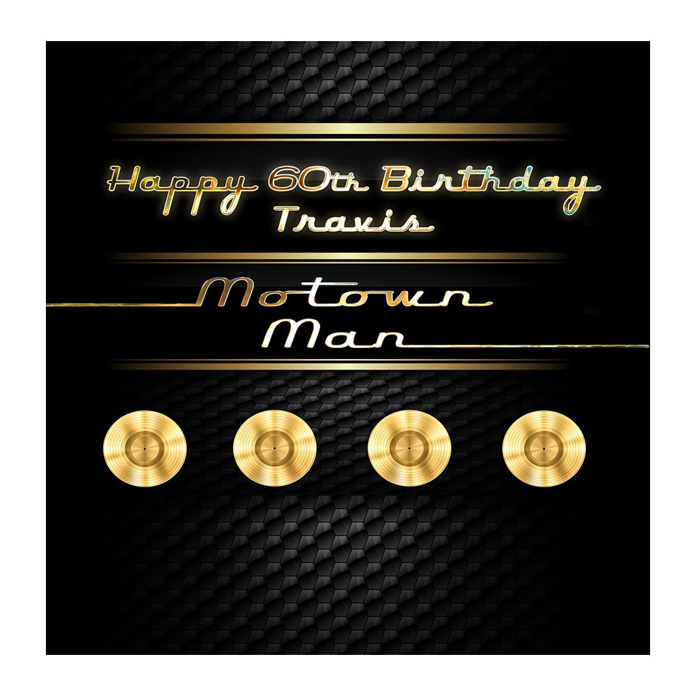 Motown Birthday Backdrop Banner Man's Soul Banner and | Etsy