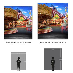 Big Top Backdrop, Birthday Photo Backdrop, Party Decor, Carousel ...
