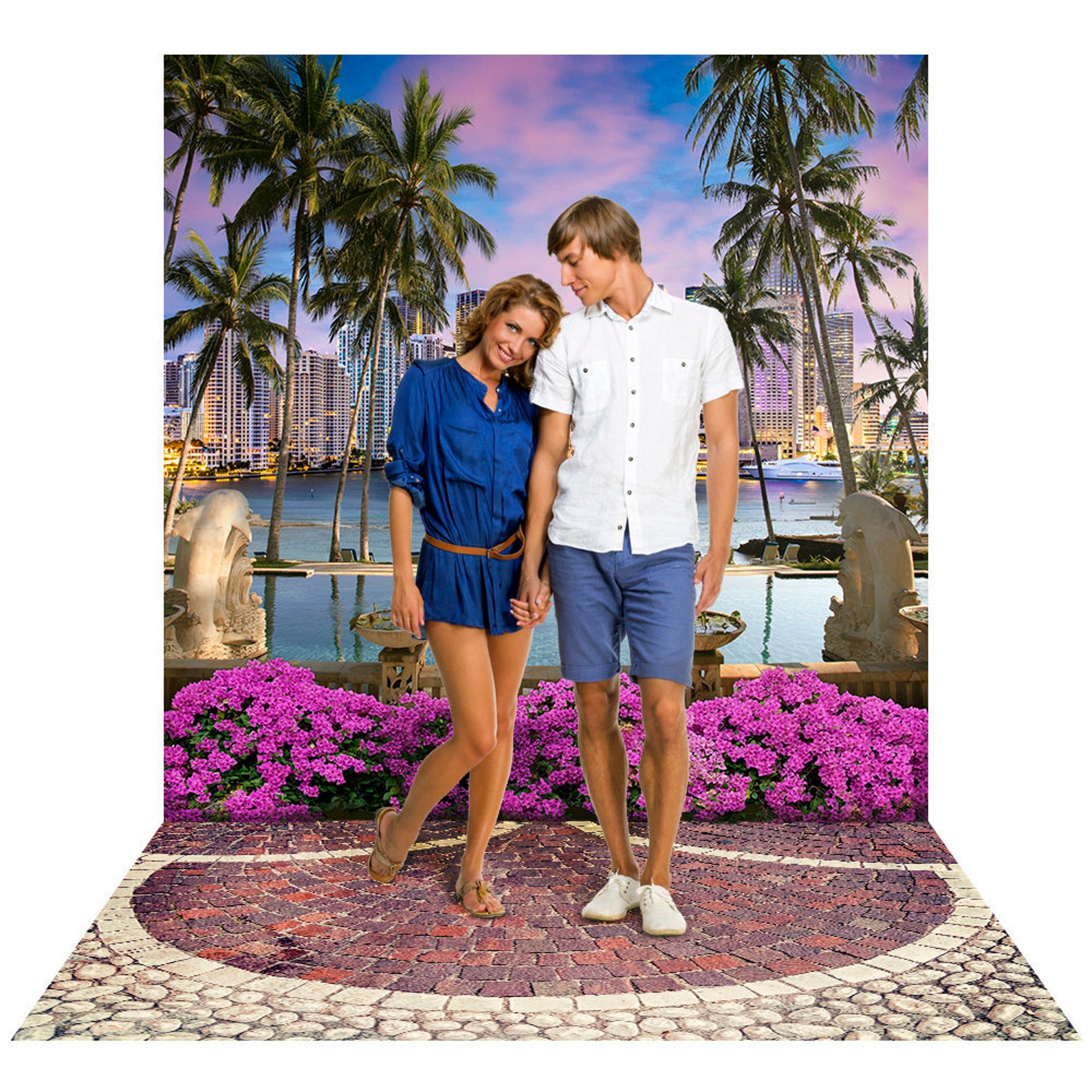 Miami Waterfront Party Photo Backdrop Downtown Miami in the - Etsy