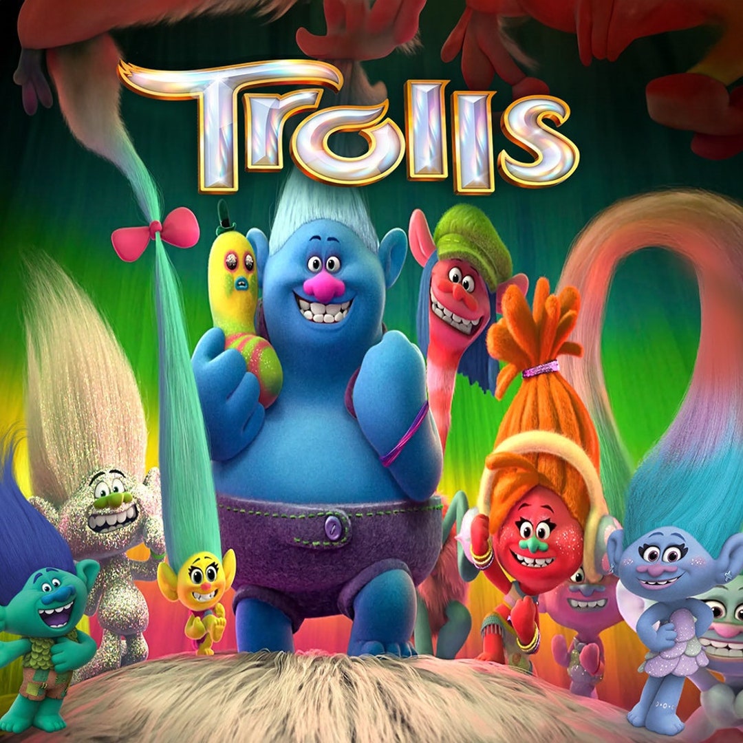 Trolls Band Together, Troll Dolls Birthday Backdrop, Birthday Party ...