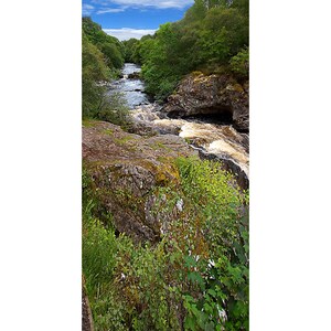 River Cascade, Stream Backdrop, Mountain Backdrop, Outdoors, Trees ...