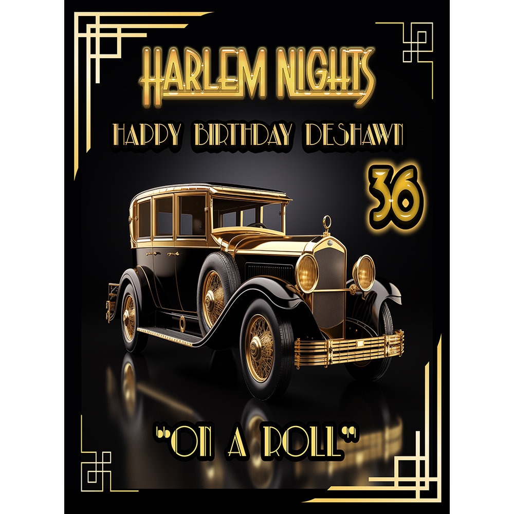 Harlem Nights Classic Theme Photo Backdrop, Happy Birthday Decor, Prop ...