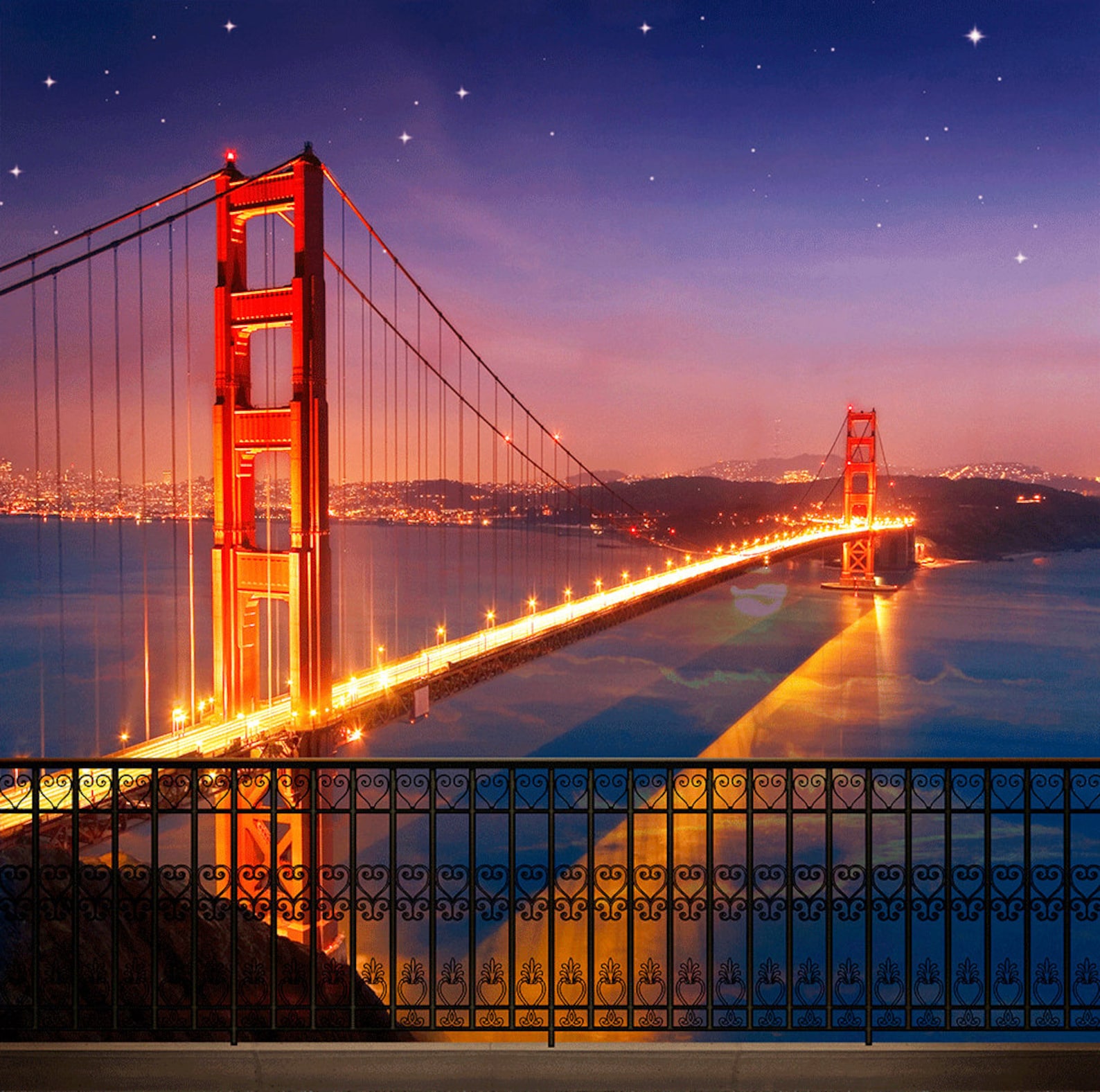 Golden Gate Bridge Photo Backdrop, San Francisco Skyline, Prom or ...