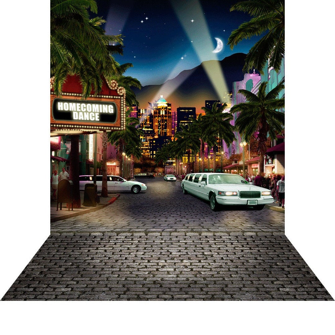 Hollywood Photo Backdrop, Your Name in Lights, Homecoming Party Decor ...