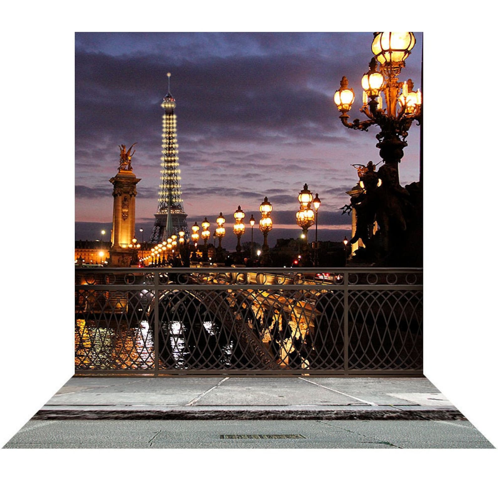 Paris Bridge Eiffel Tower Photography Backdrop France Theme | Etsy