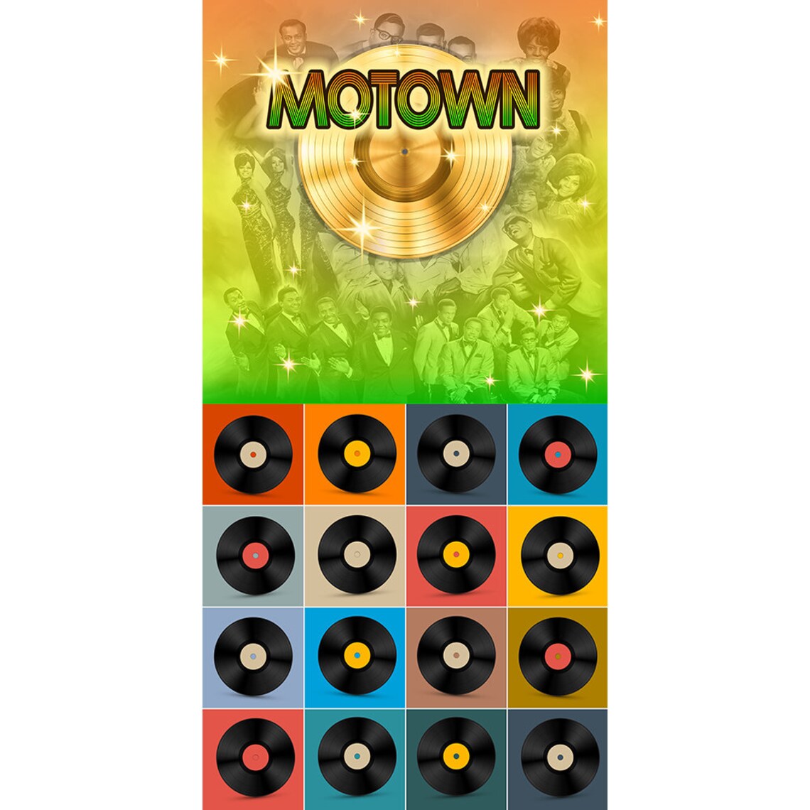 Motown Celebration Event Backdrop Banner Disco Birthday - Etsy