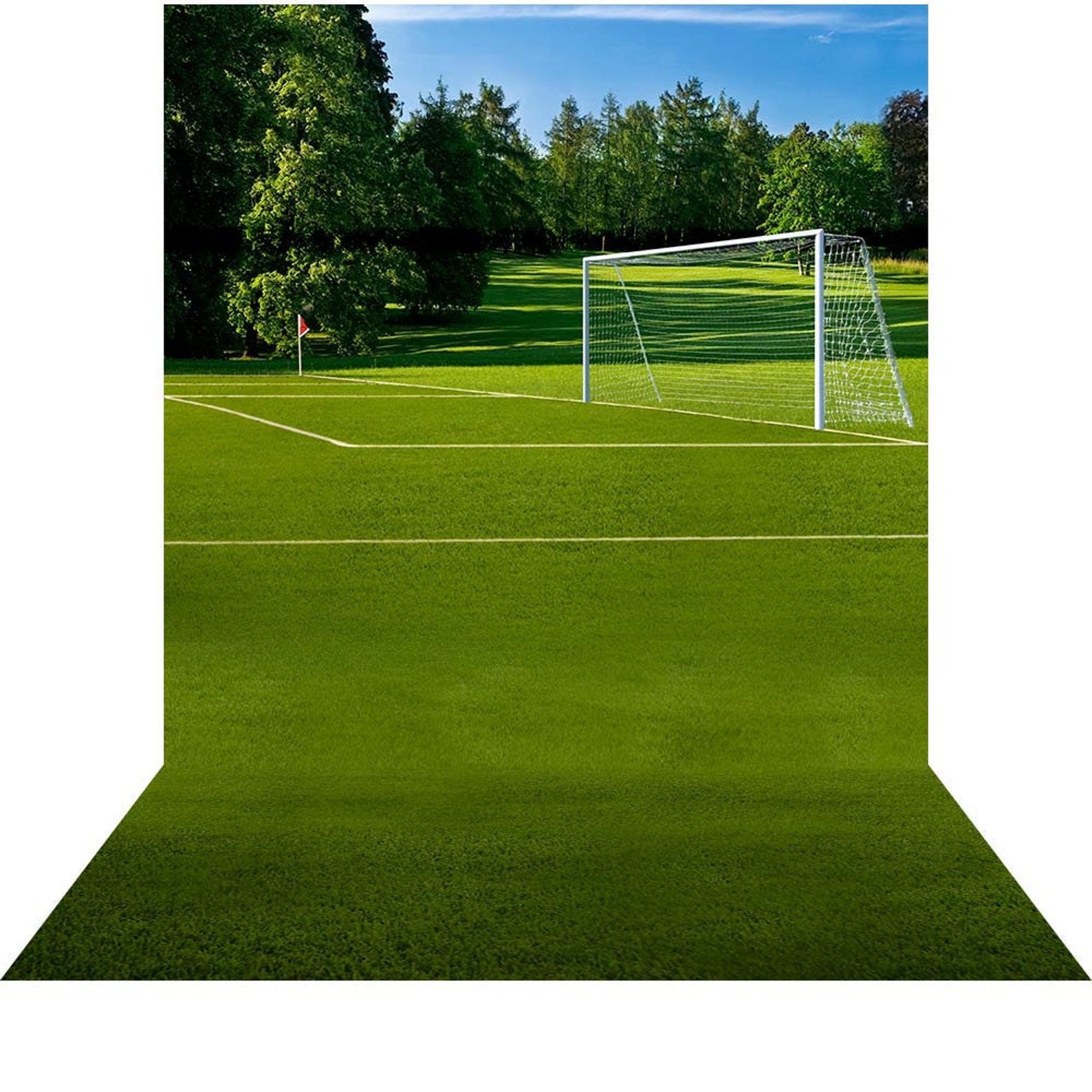 Soccer Park Backdrop Football Field Backdrop Goal Post - Etsy
