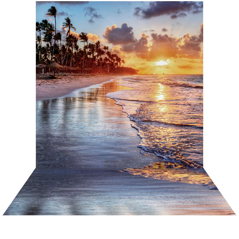 Beach Sunset Wedding Photo Backdrop Photo Booth Photography - Etsy