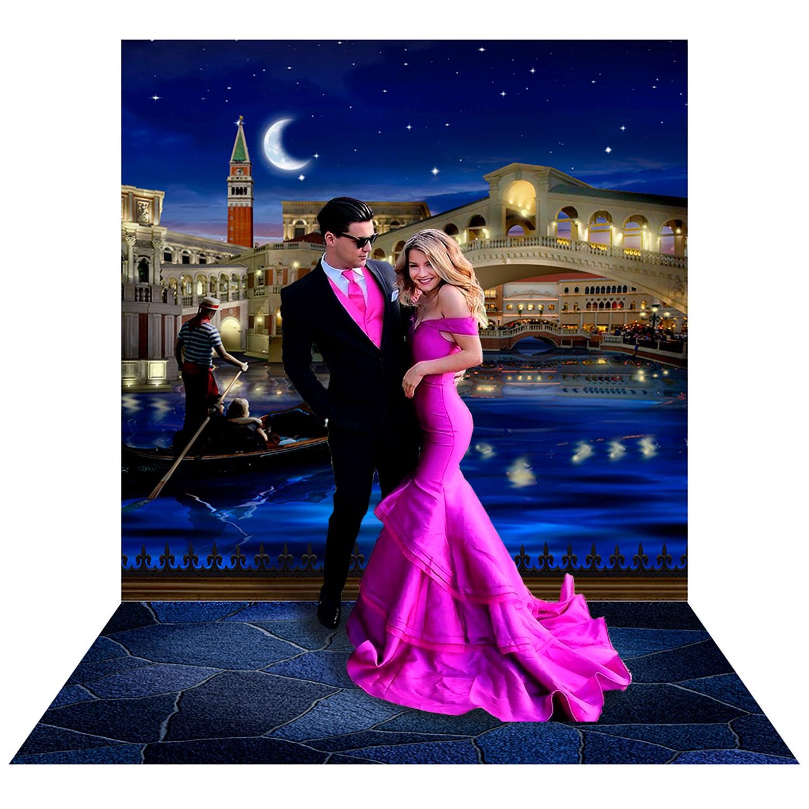 Venice Backdrop, Gondola Photo Banner, Homecoming and Prom, Italian ...