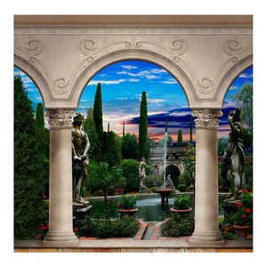 Roman Garden Arch, Rome Backdrop, Homecoming Backdrop, Greek Week ...