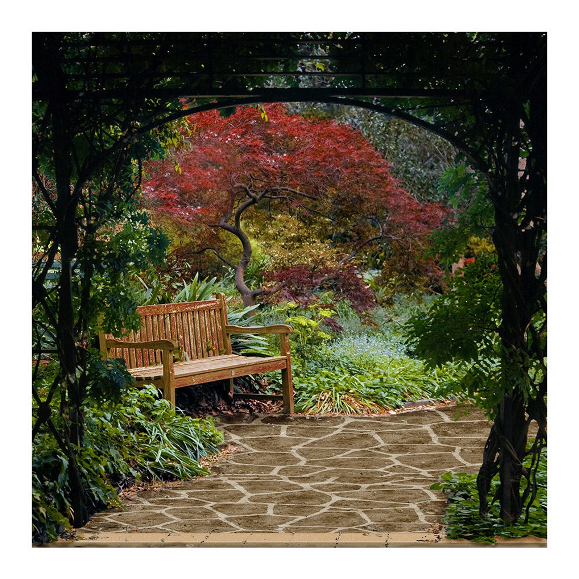 Secret Garden Park Backdrop Romantic New York Backdrop | Etsy