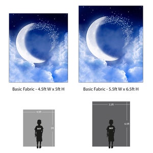 Over the Moon Photo Backdrop With Moon and Stars, Prom Dance Party ...