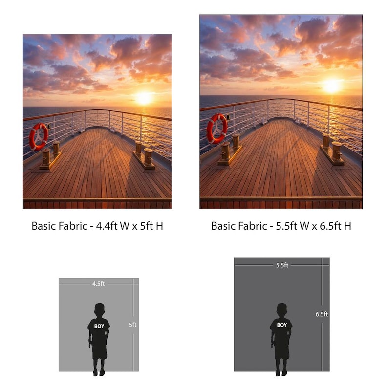 Cruise Photo Backdrop, Sunset Ocean Sailing Party, Wedding & Event ...