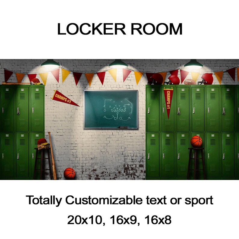 Locker Room Sports Photography Backdrop High School Team - Etsy