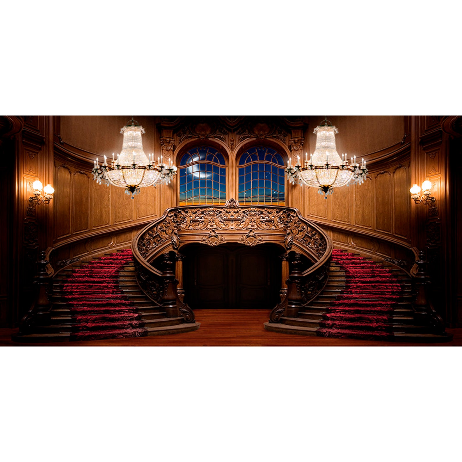 Grand Double Staircase Backdrop Interior Backdrop Homecoming - Etsy