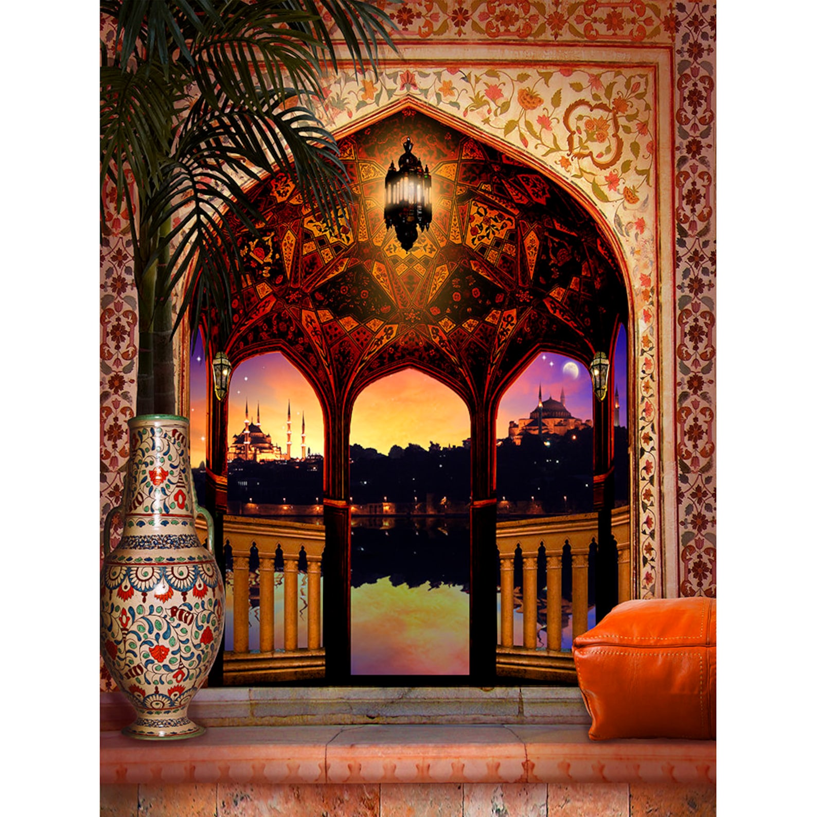 Arabian Nights Photo Backdrop, Aladdin Jasmine, Moroccan Sunset Dance ...