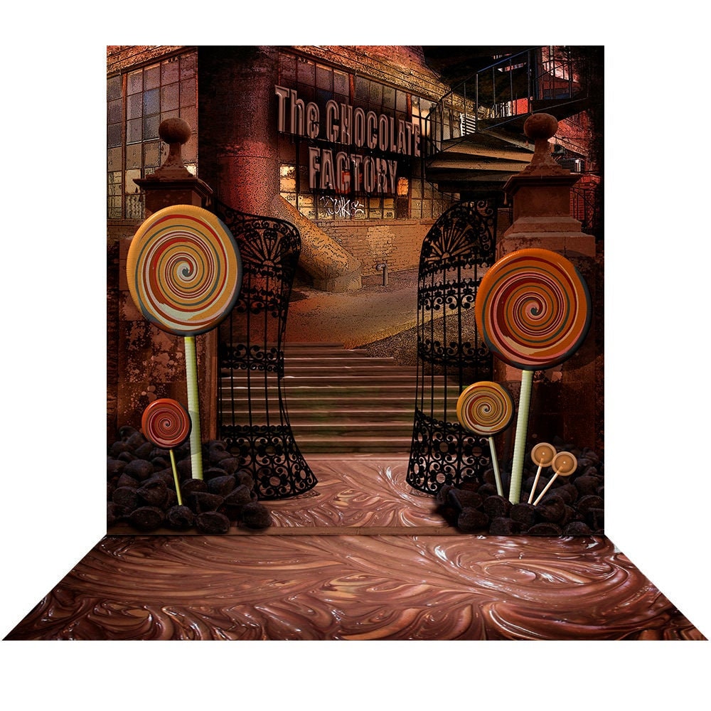 Chocolate Factory Birthday Party Photo Backdrop Prop, Willy Wonka Party ...