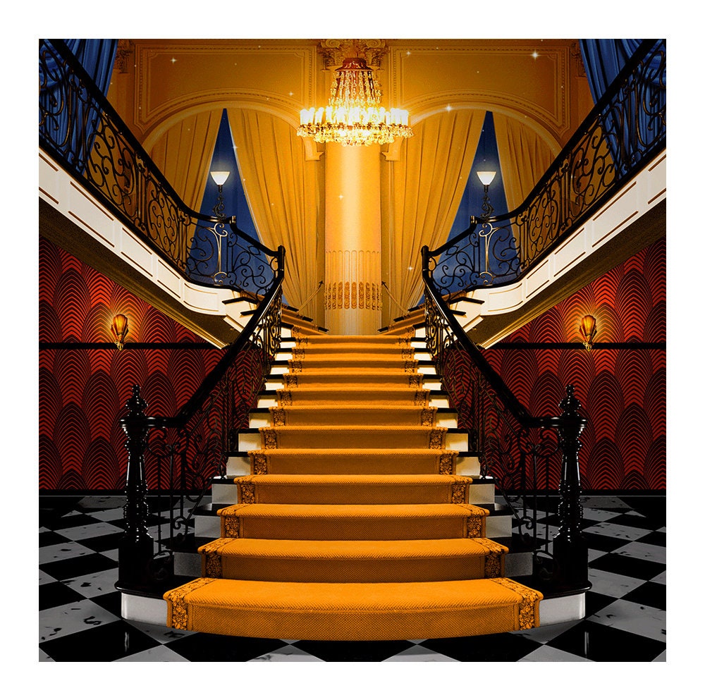 Gatsby Staircase Photography Backdrop, 1920s Theme, Prom Decor - Etsy