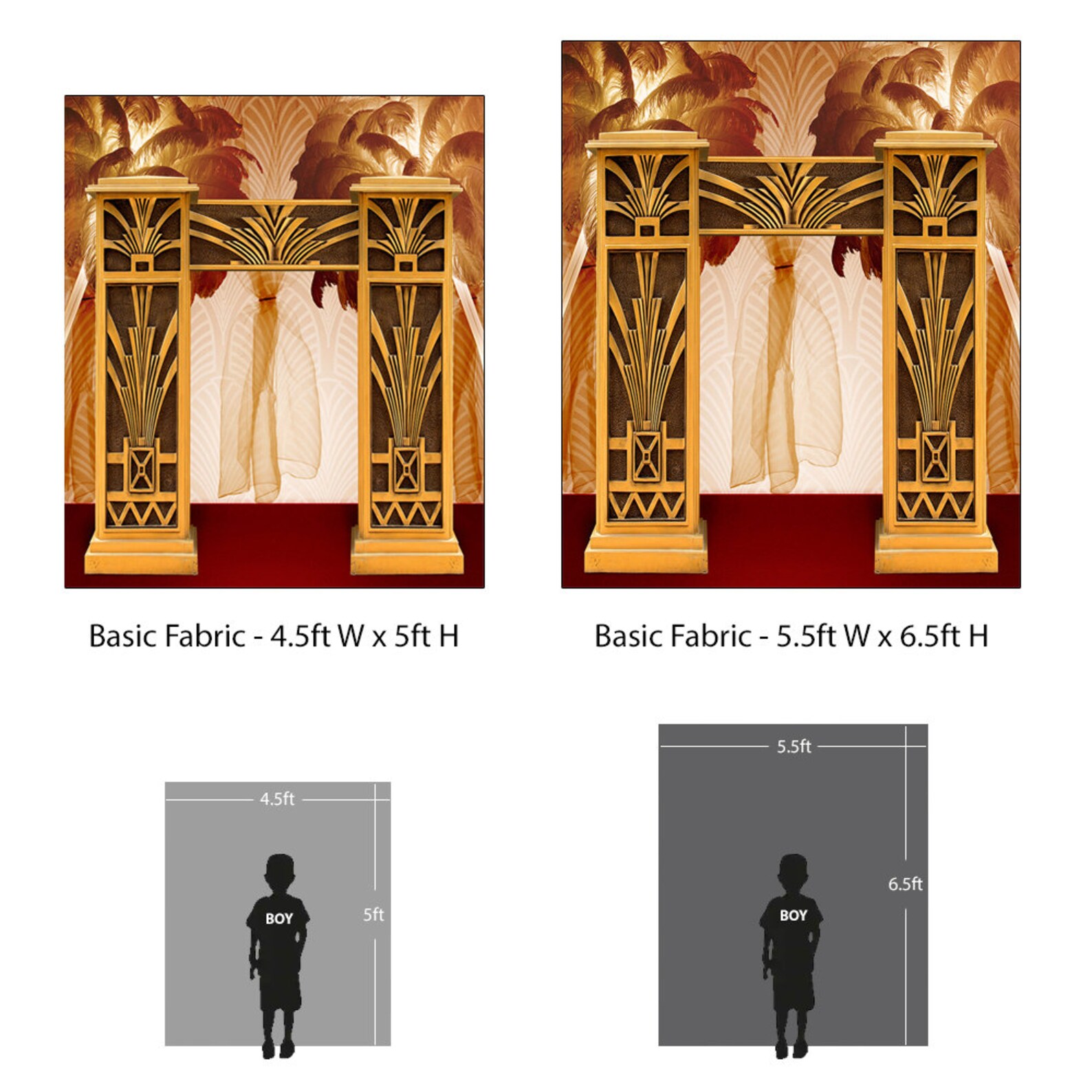 Gatsby Art Deco Backdrop, Personalized Photo Prop, Fabric Event ...