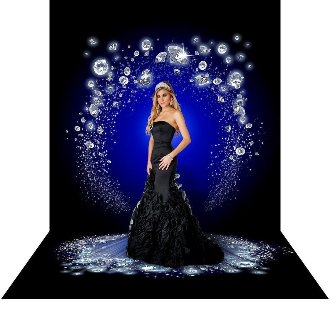 Diamond Arch Photo Backdrop, Blue and Black Prom Decor - Etsy