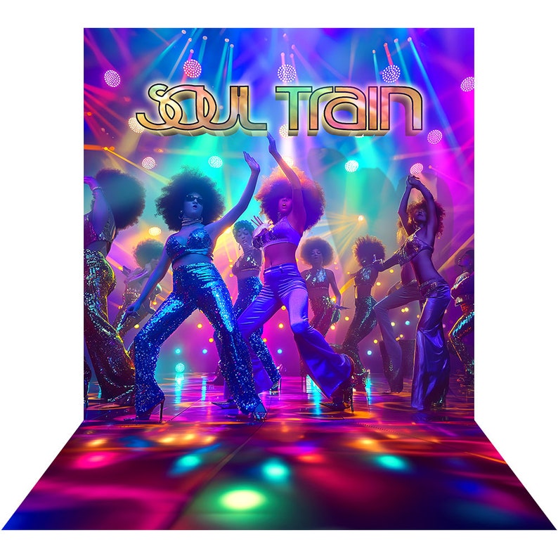 Soul Train Party Backdrop: Disco Birthday Photo Booth Banner - Etsy
