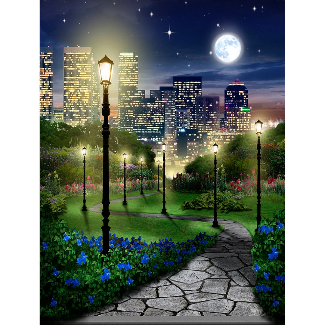 Central Park 5.5ft X 6.5ft Backdrop - Lamplight Gardens - Walk in the ...
