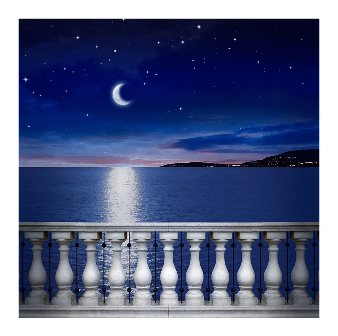 Mediterranean Balcony Backdrop Romantic Ocean Prom Dance - Etsy