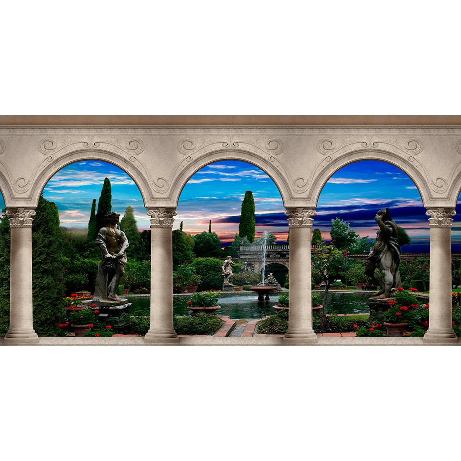 Roman Garden Arch Rome Backdrop Homecoming Backdrop Greek | Etsy