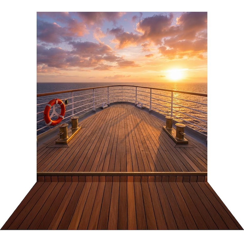 Cruise Photo Backdrop, Sunset Ocean Sailing Party, Wedding & Event ...